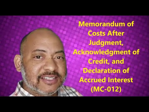 Memorandum of Costs After Judgment, Acknowledgment of Credit, and Declaration of Accrued Interest