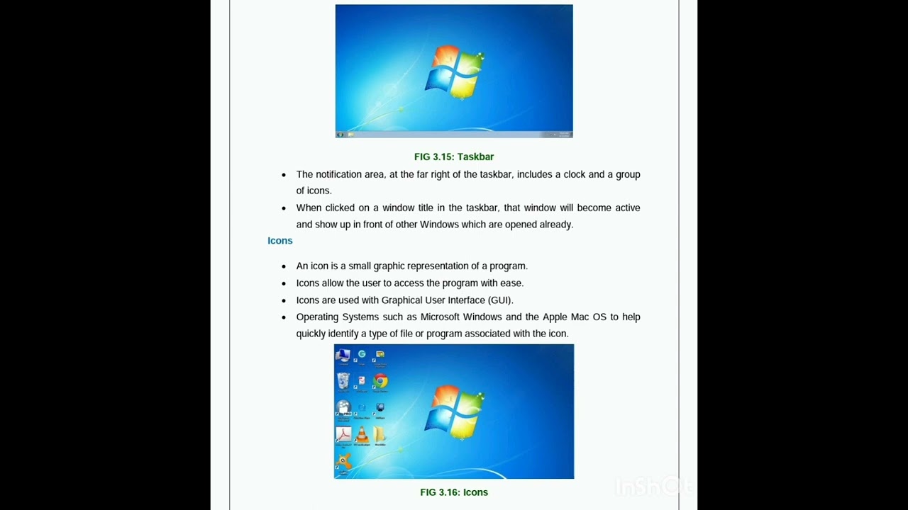 Dialog box, Taskbar, Icon