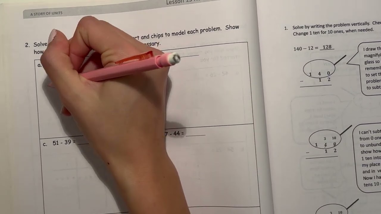 Eureka Math Grade 2 Module 4 Lesson 13 | #mathwithaubrey #homework