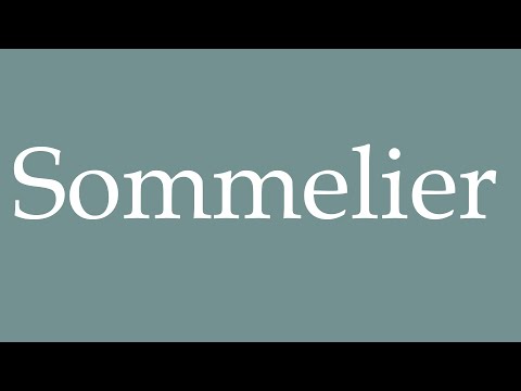 How to pronounce ''Sommelier'' correctly in French