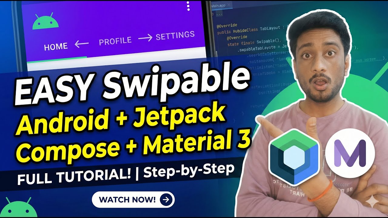 Easiest way to create Swipable Tab Row in Android app with Jetpack Compose
