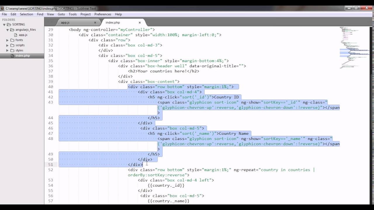 How to sort data using angularjs