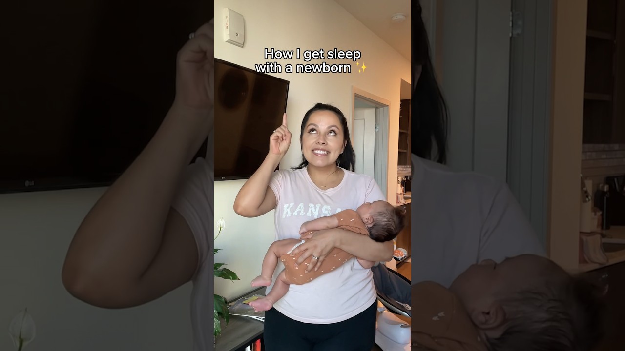 The BIGGEST secret revealed! 😅😴#newborn #mom-life #shorts #babyhacks