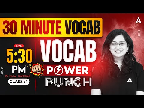 The Vocab Show | Class 1 | Bank Exams Vocab, Grammar, Reading, Pronunciation | Kinjal Ma'am