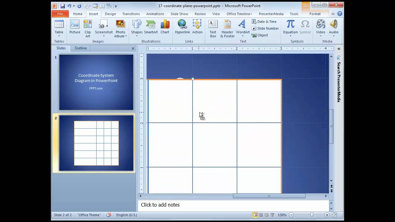 Coordinate System in PowerPoint