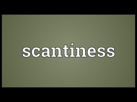 Scantiness Meaning