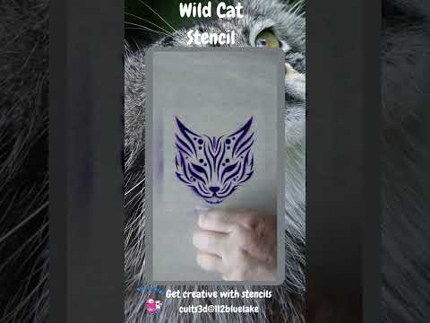 STL file Wild Cat Stencil 🐱 ・Template to download and 3D print・Cults