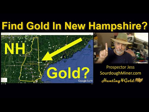 Where is Gold found in New Hampshire (Gold Location Map)