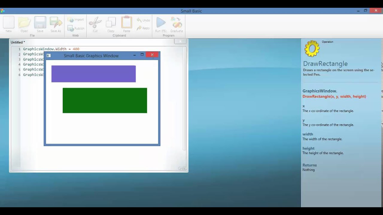 13 Drawing Shapes (Small Basic Tutorial)