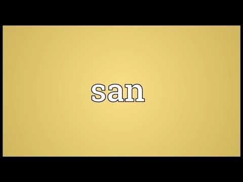 san meaning in English
