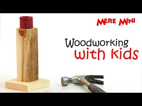 Kids' woodworking project: candlestick | Mere Mini