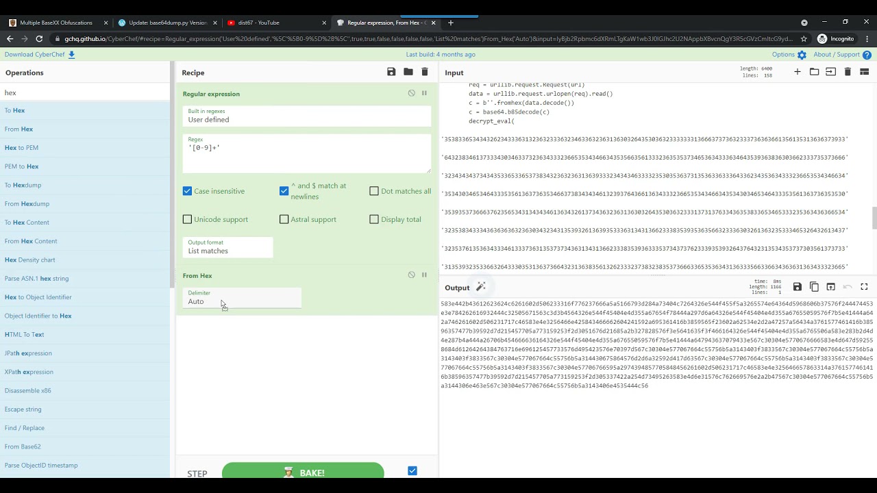 CyberChef BASE85 Decoding
