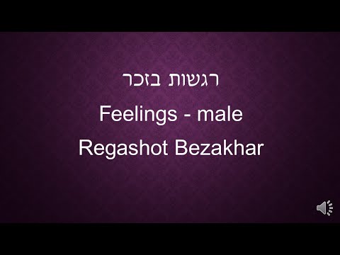 Learn Hebrew - feelings (male) #20 - רגשות בזכר