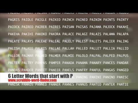 6 letter words that start with P