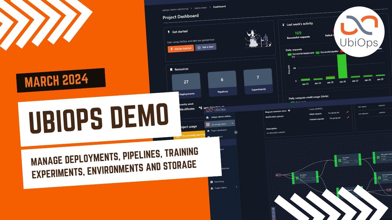 UbiOps DEMO (March24): Manage deployments, pipelines, training experiments, environments and storage