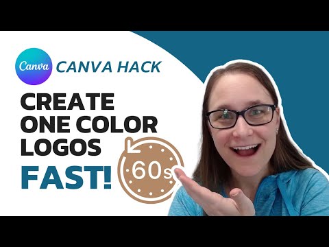 How To Change a Logo to One Color Using Canva in LESS THAN 60 SECONDS!