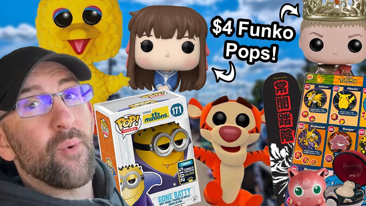 This Flea Market was LOADED with RARE Collectibles (Funko Pop Hunting)