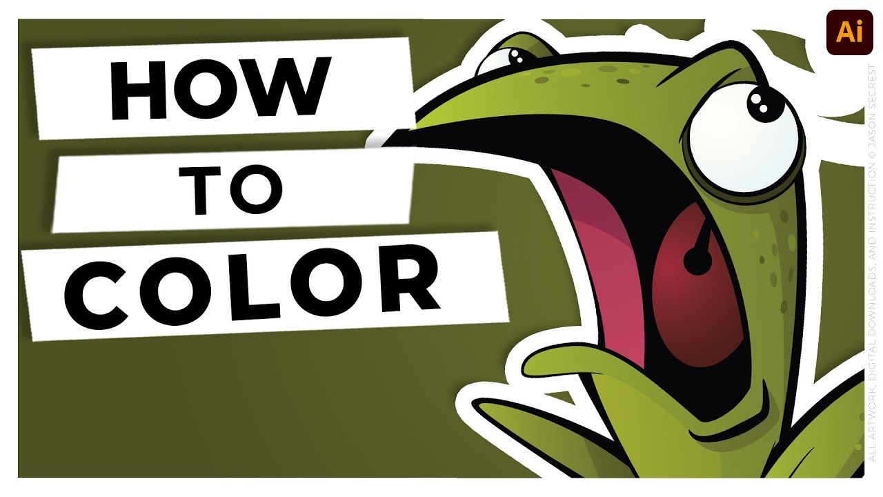 Adobe Illustrator Coloring Tutorial using Live Paint