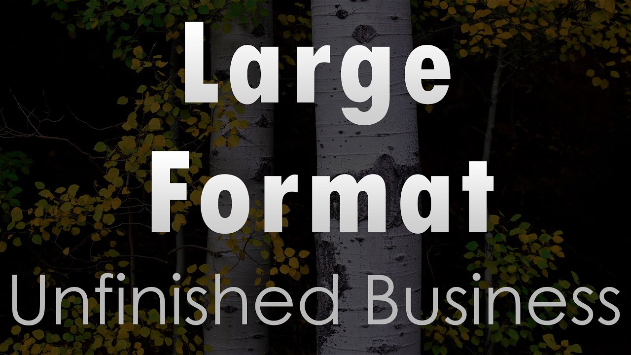 Large Format Photography: Unfinished Business