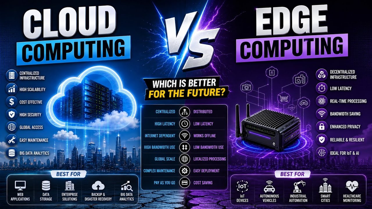 Edge Computing vs Cloud Computing |  Difference between cloud computing and edge computing #clouds