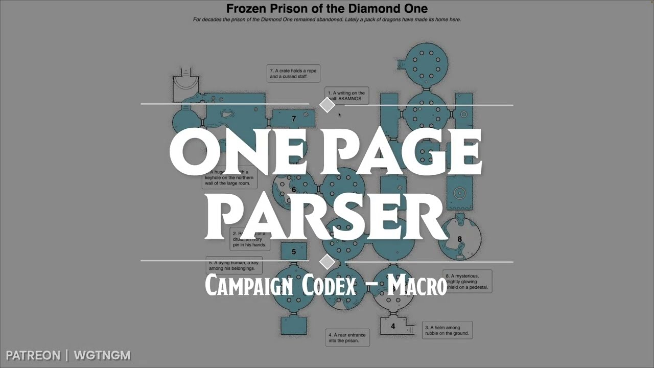 One Page Dungeon Parser - Macro