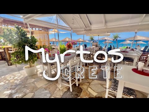 Myrtos village Ierapetra Lassithi Crete Greece 4K