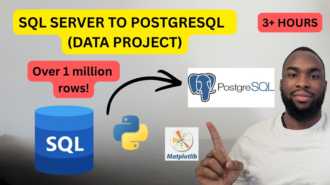 SQL Server to PostgreSQL with Python + SQL | Full Data Project | #pandas #dataengineering