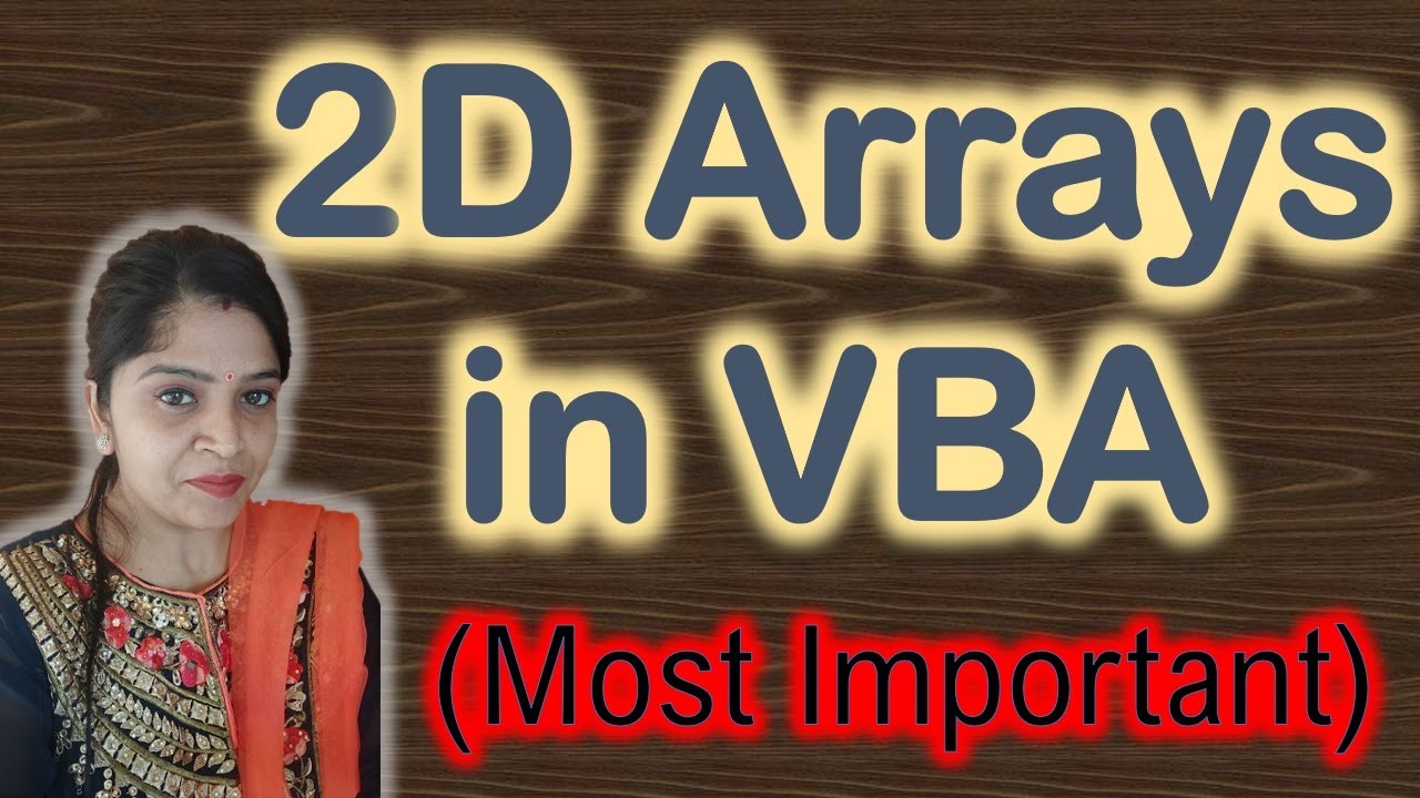 Two Dimensional Arrays in VBA | VBA Tutorial in Hindi | VBA Array tutorial