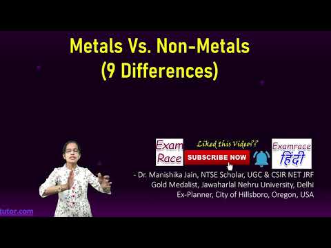Metals vs. Non-Metals: 9 Differences: Malleable, Ductile, Hardness, Density, Conductivity |Chemistry