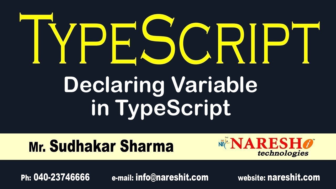 How to Declare Variable in Typescript | Typescript Basics for Beginners | Naresh i Technologies