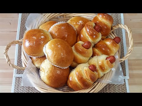 The perfect soft asian bakery style hot dog rolls & chicken curry buns