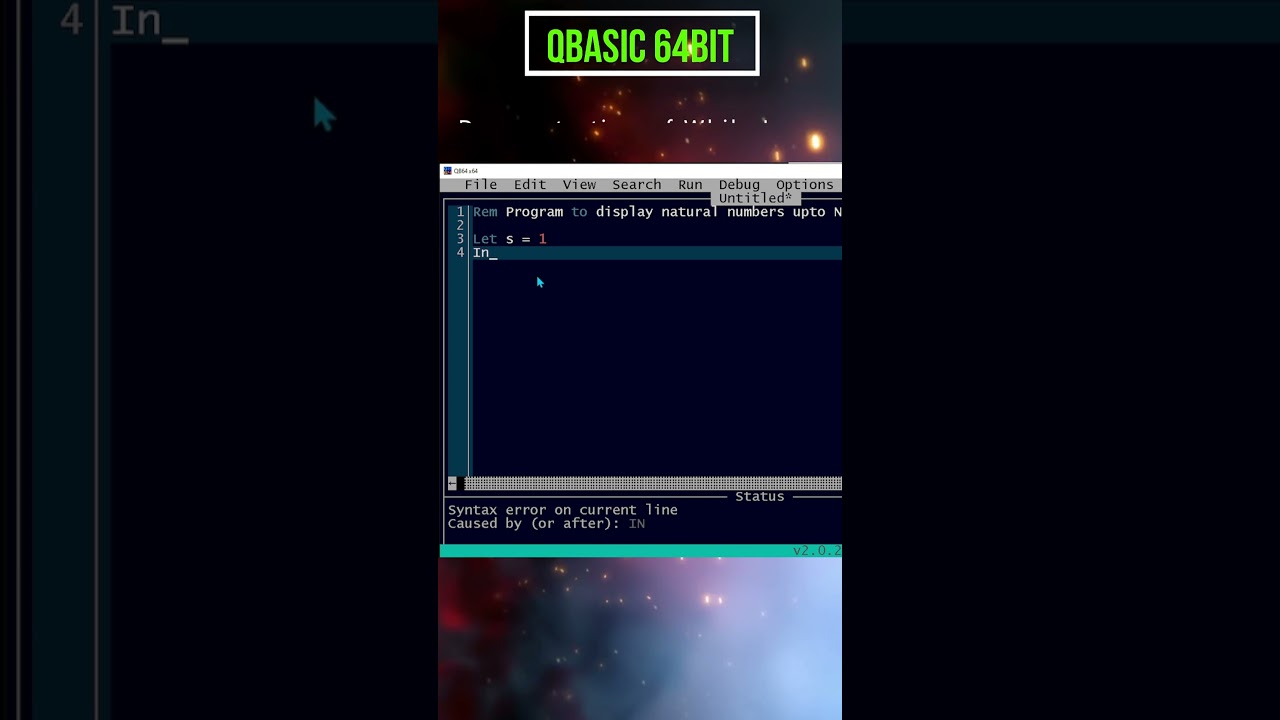 QBASIC 64bit | while| While...Wend Loop