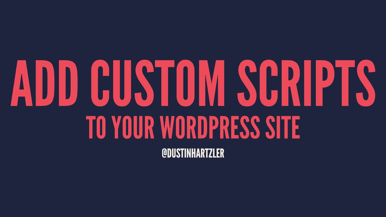 Properly add Javascript Files to WordPress