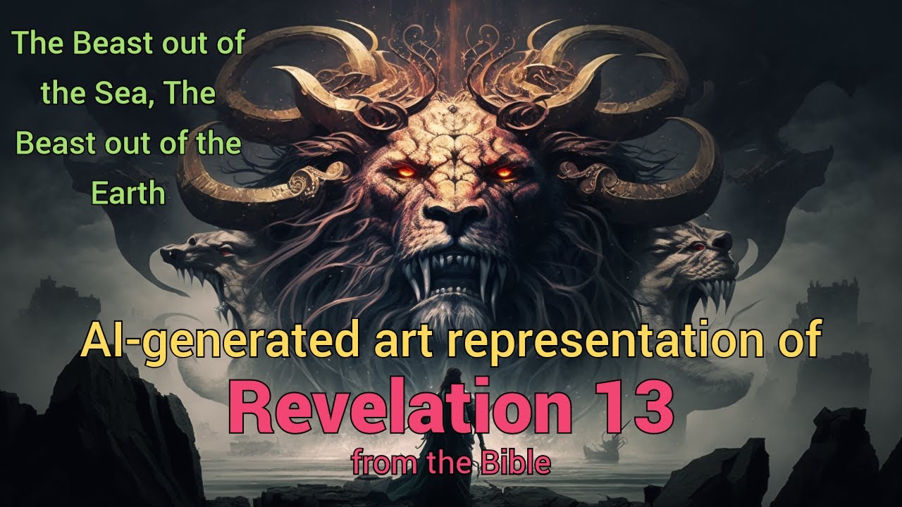 AI Generated Art: Revelation 13 - The Beast out of the Sea, The Beast out of the Earth