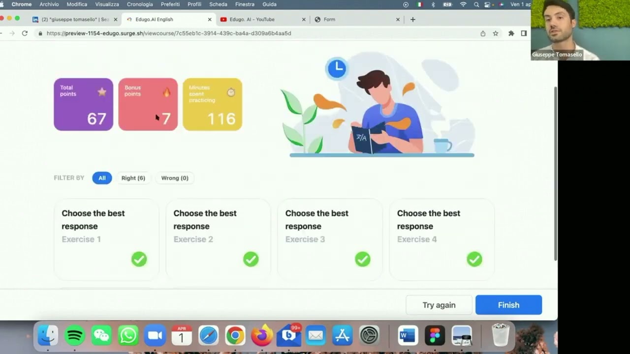 A Gamified Lesson in Edugo.AI Platform