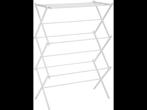 AmazonBasics Foldable Clothes Drying Laundry Rack - White Review