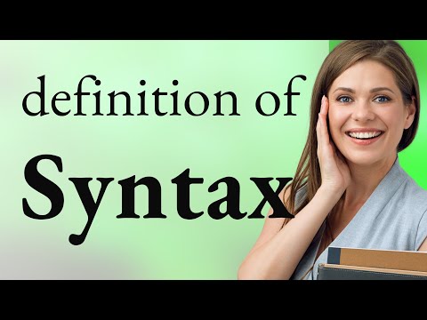 Syntax • meaning of SYNTAX