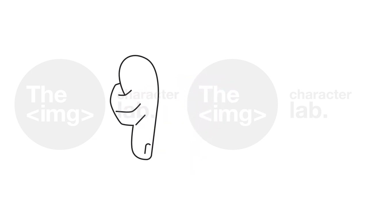 Pointing finger bw 2D hand animation