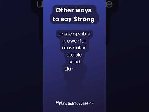 Other ways to say strong 💪 #englishvocabulary #synonyms #strong