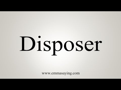 How To Say Disposer