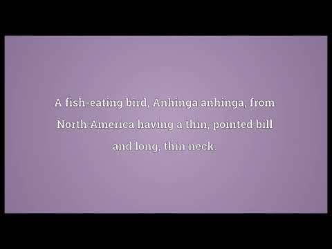 Anhinga Meaning