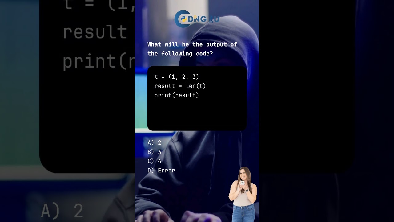 Python MCQ: Using len() with Tuples