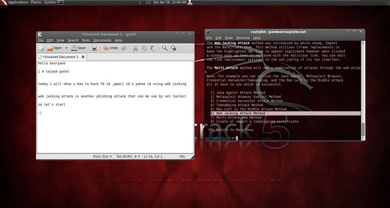 Hack any Email id Using Web Jacking Attack in Backtrack 5 R3