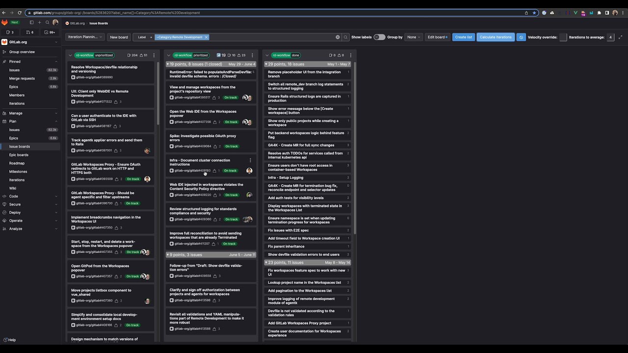 Gitlab Velocity Board Chrome Extension