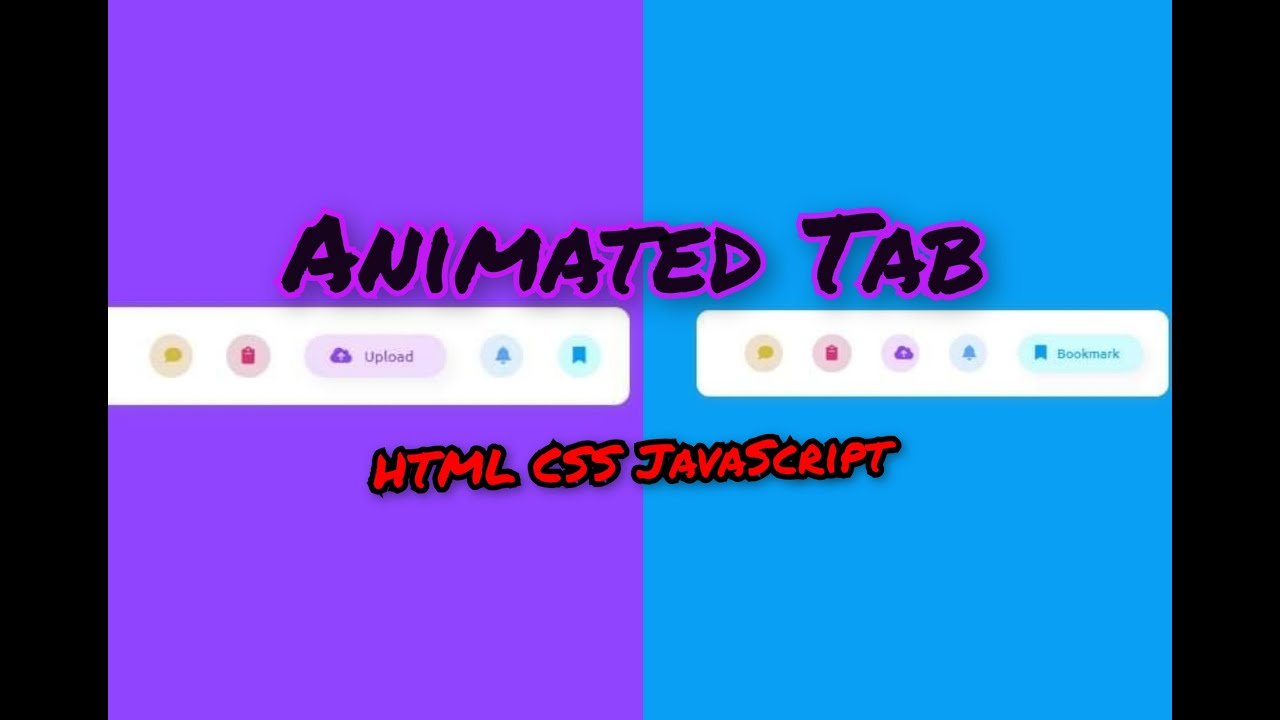 Animated Tabs Animated Toolbars html css javascript