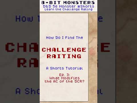 D&D 5e EP 3 What Modifies the AC of the DCR | How to Find the Challenge Rating #Shorts