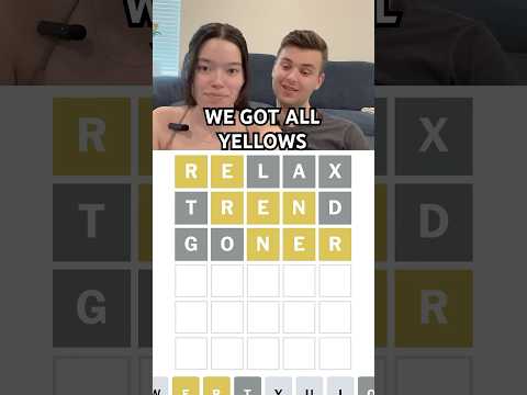 ALL YELLOW WORDLE #wordle #dailywordle #puzzle #game #wordgame #nyt #nytimes