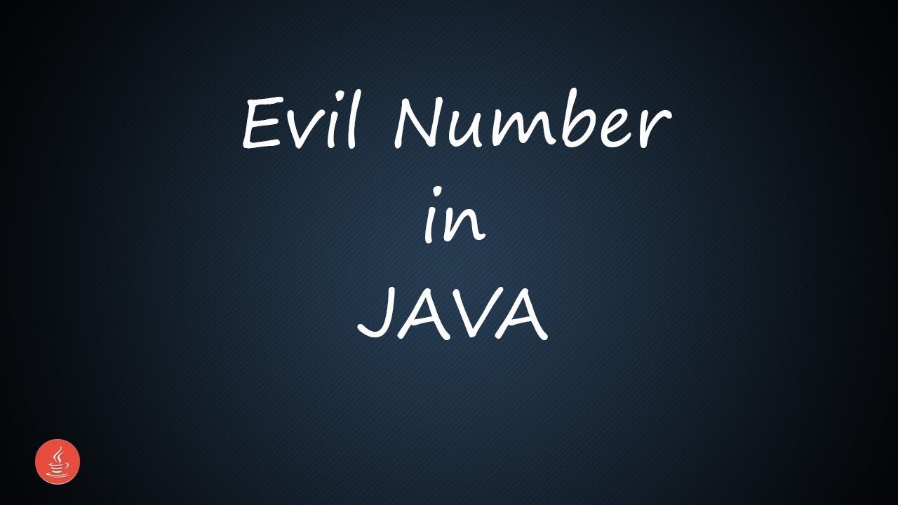 Evil number in Java || Bluejcode