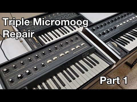 Triple Moog Micromoog Repair – Part 1 – Synthchaser #154 – Synthchaser