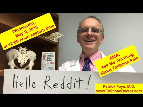 Reddit AMA = Ask Me Anything on Coccyx Pain, Tailbone Pain